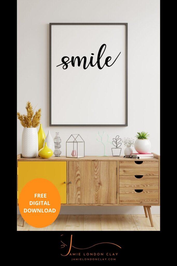 Smile - Printable Wall Art | Jamie London Clay